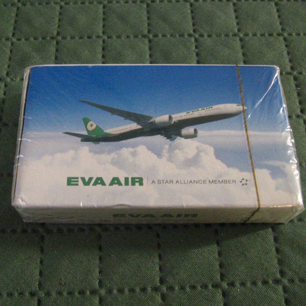 Eva Air Airways Airplane Playing Cards Deck Box - Gem